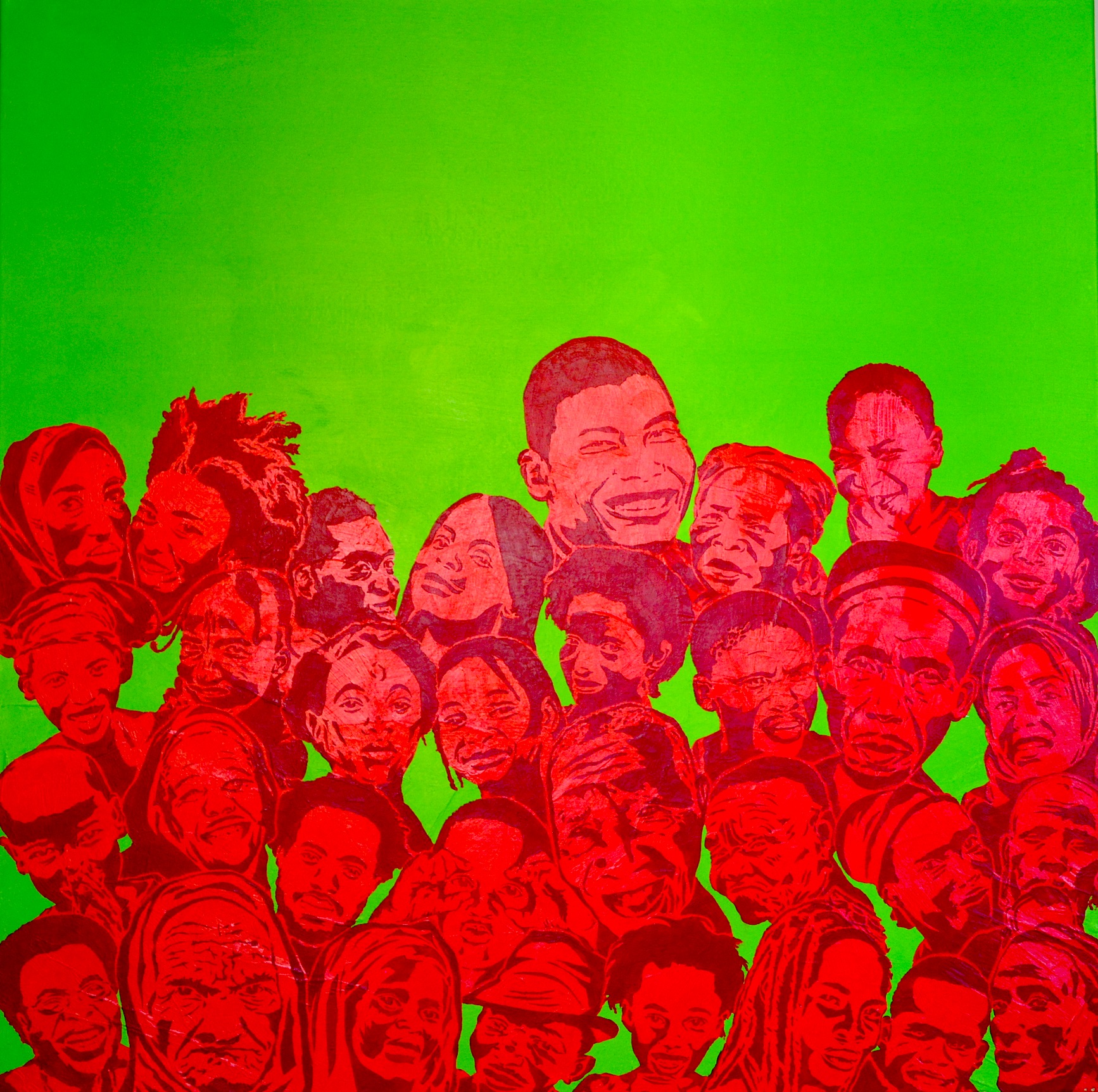 Afrique Acrylique 120x120 Cm Hugh M